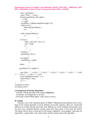 Visualization of sorting algorithms using flash | PDF