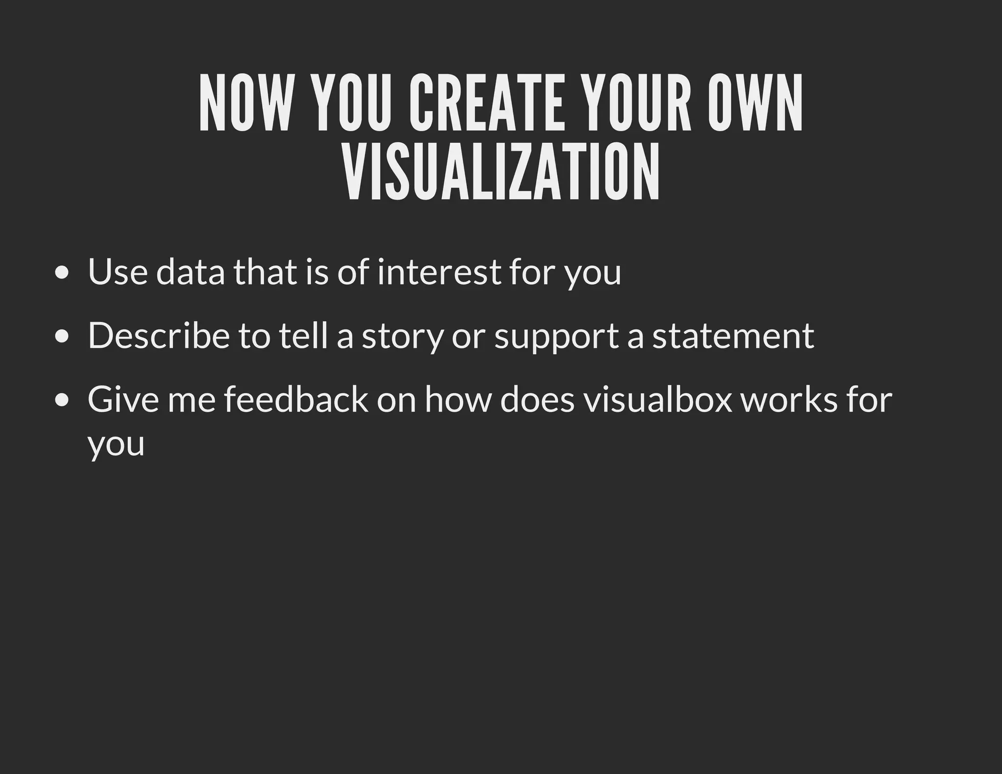 Visualizations using Visualbox | PPT