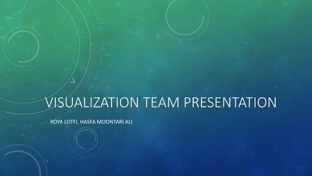 Visualization team presentation | PPT