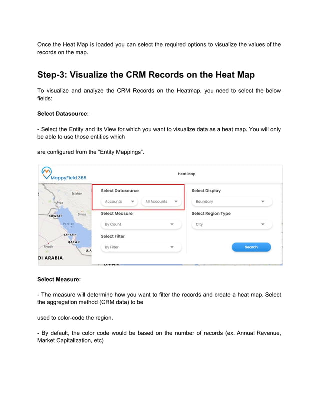 Visualize And Analyze Dynamics Crm Data On Heatmap Pdf Geography