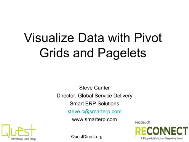 Visualize PeopleSoft Data with Pivot Grids | PDF
