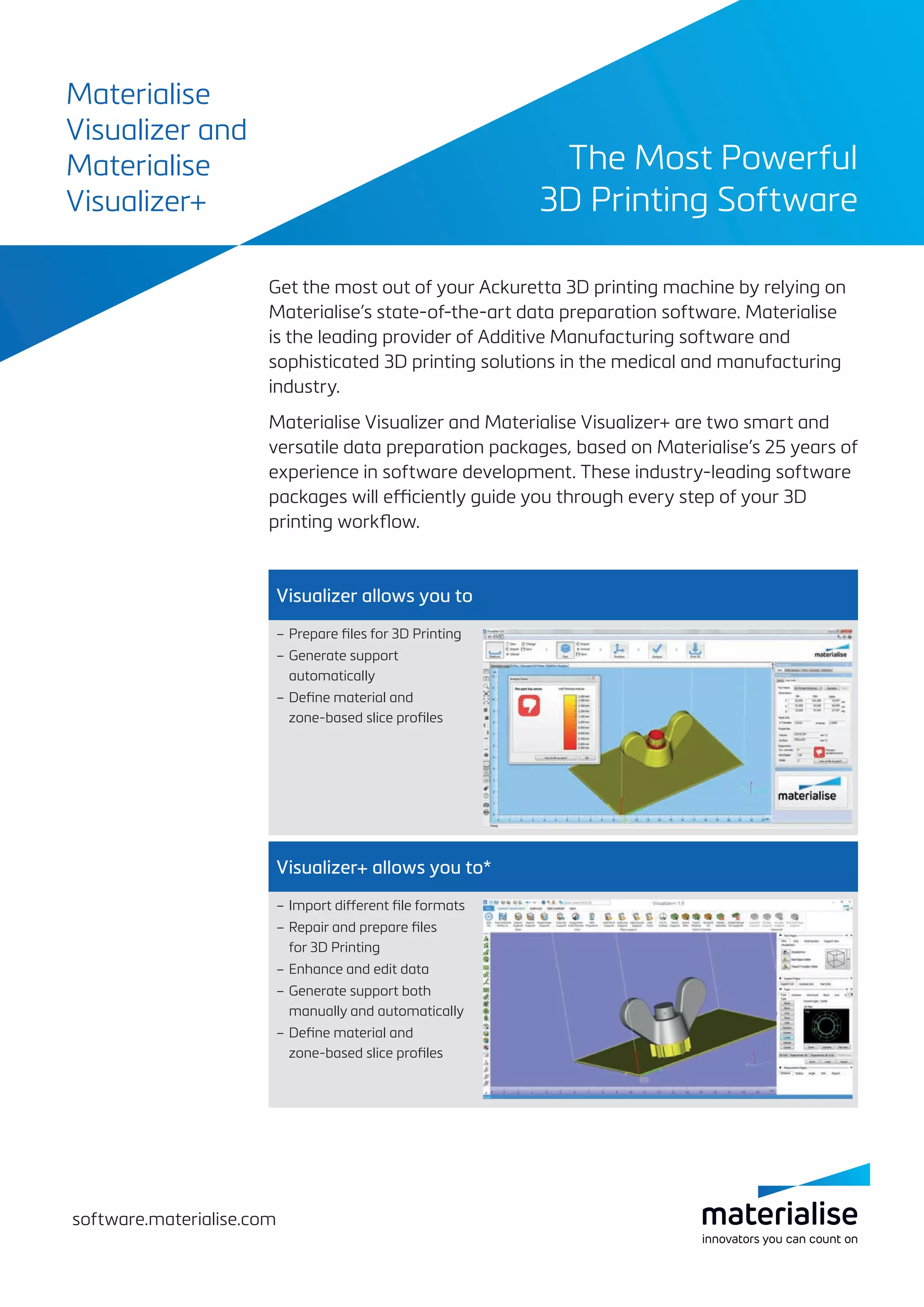 Ackuretta Visualizer Visualizer+ features | PDF | 3-D Graphics | Computer Software and Applications