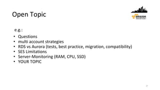 Visualization of RDS metrics using AWS CLI and JQuery at AWS Usergroup Leipzig | PPT