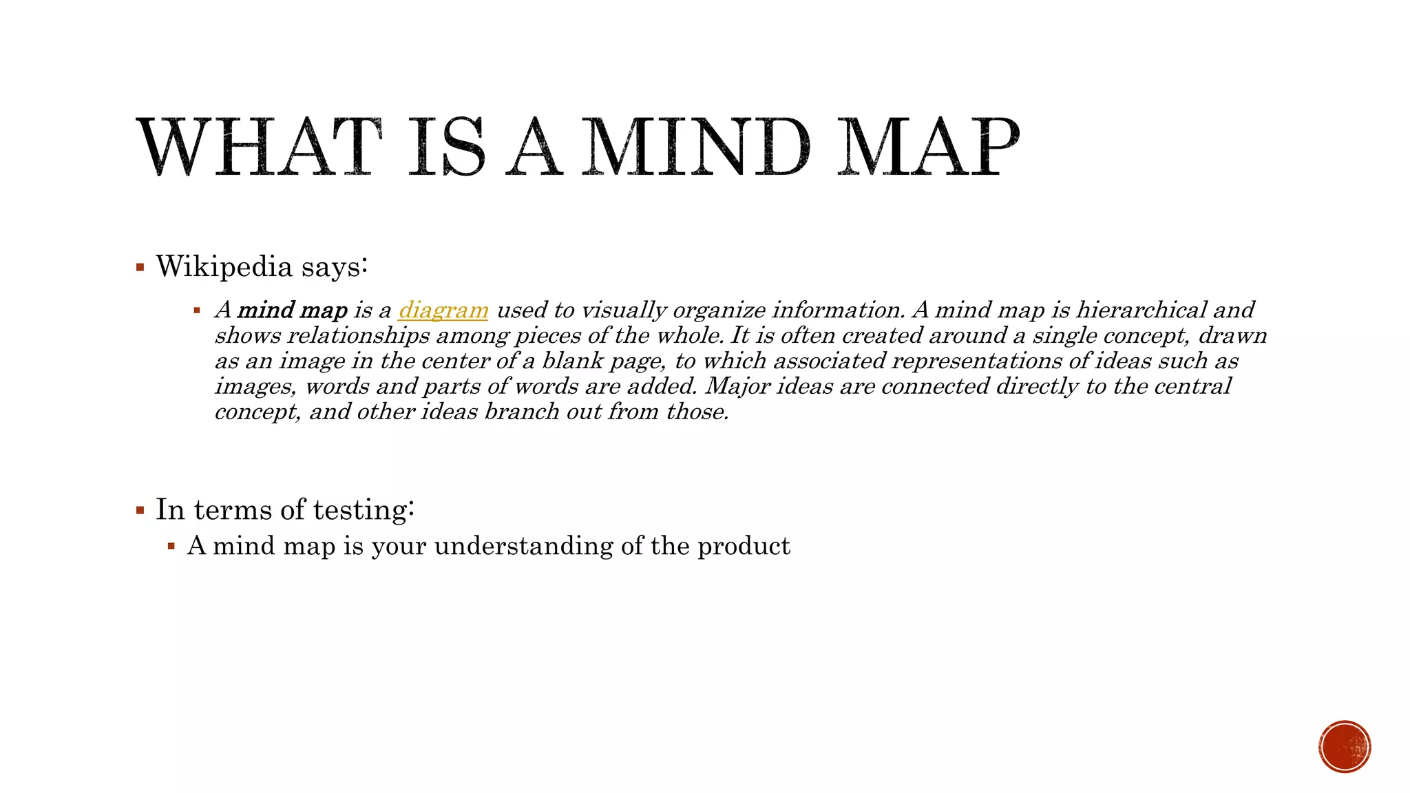 Visualize Test Scenarios Using Mind Maps - SeleniumConf Austin 2017 | PPTX