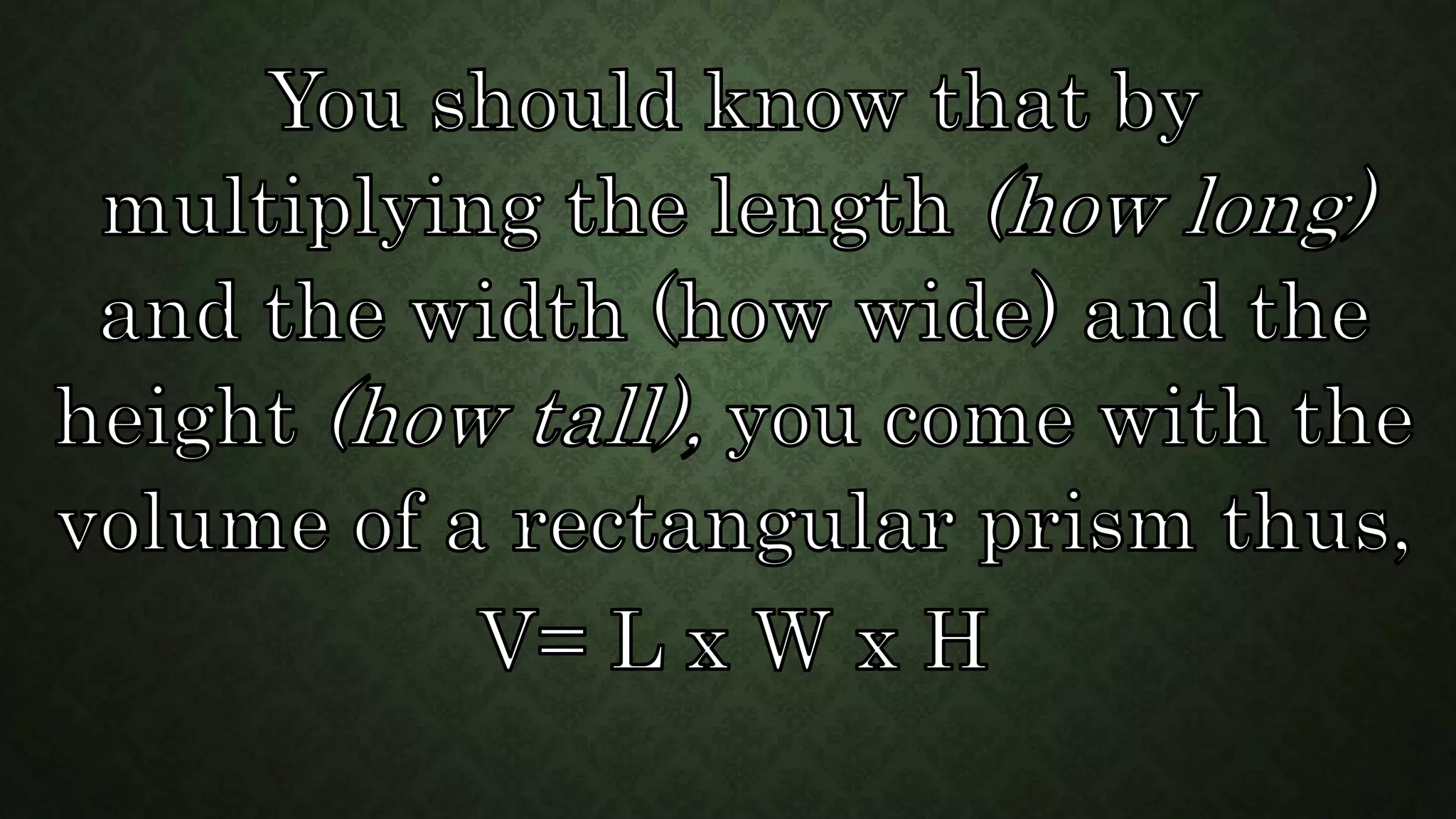 Visualize the volume of a cube and rectangular prism | PPTX
