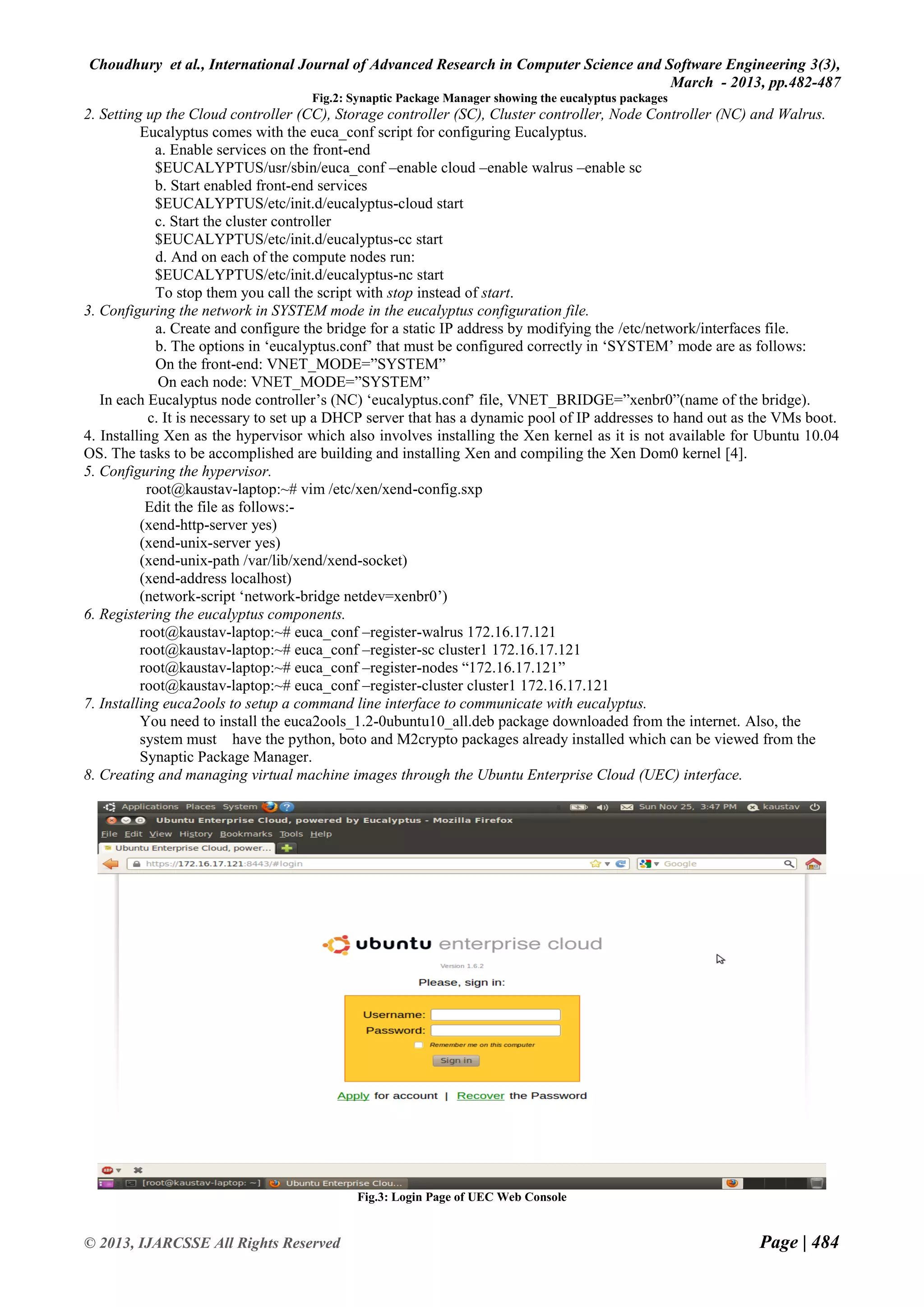Visualizing a cloud using eucalyptus and xen | PDF