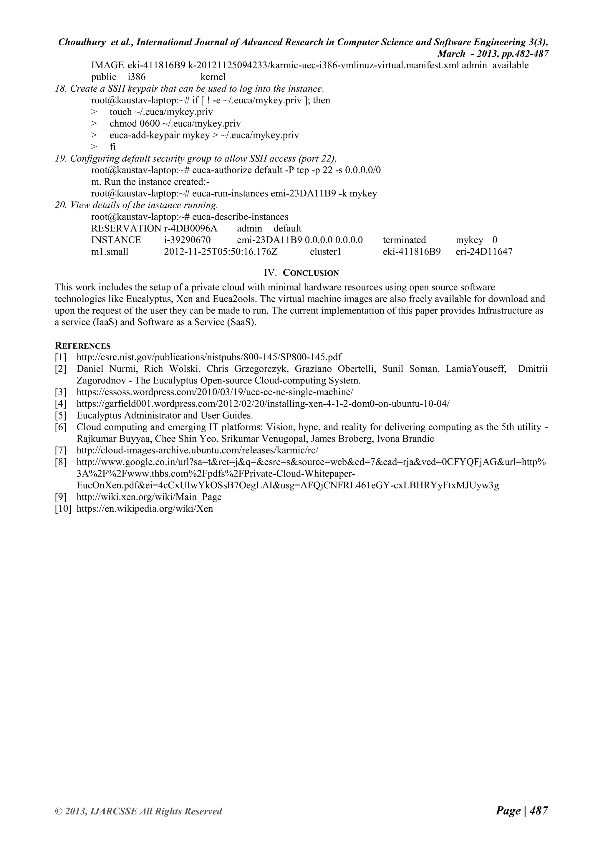 Visualizing a cloud using eucalyptus and xen | PDF