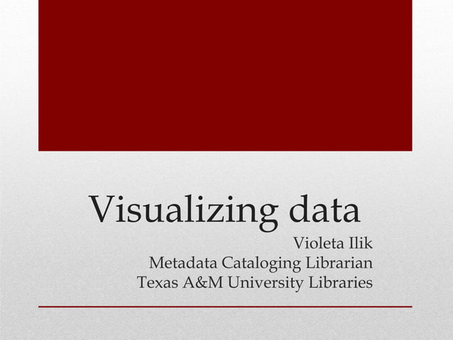 Visualizing data | PDF