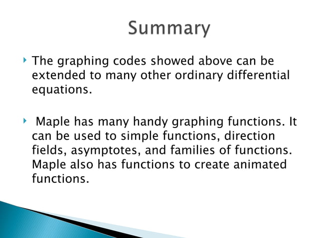 Visualizing Differential Equations Ppt
