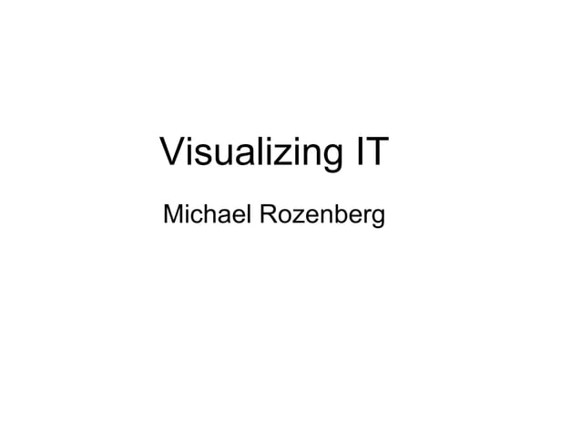 Visualizing it (slideshare) | PPT