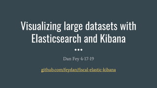 Visualizing large datasets with elasticsearch and kibana | PPTX