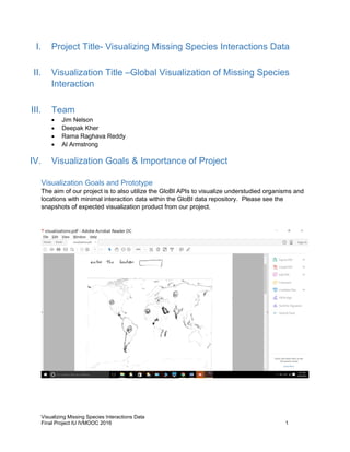 IU Data Visualization Class Final Project: Visualizing Missing Species Interactions | PDF