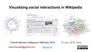 Visualizing social interactions in Wikipedia - WikiCorp 2018 | PPT
