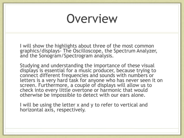 Visualizing sound by Antonio G | PPTX