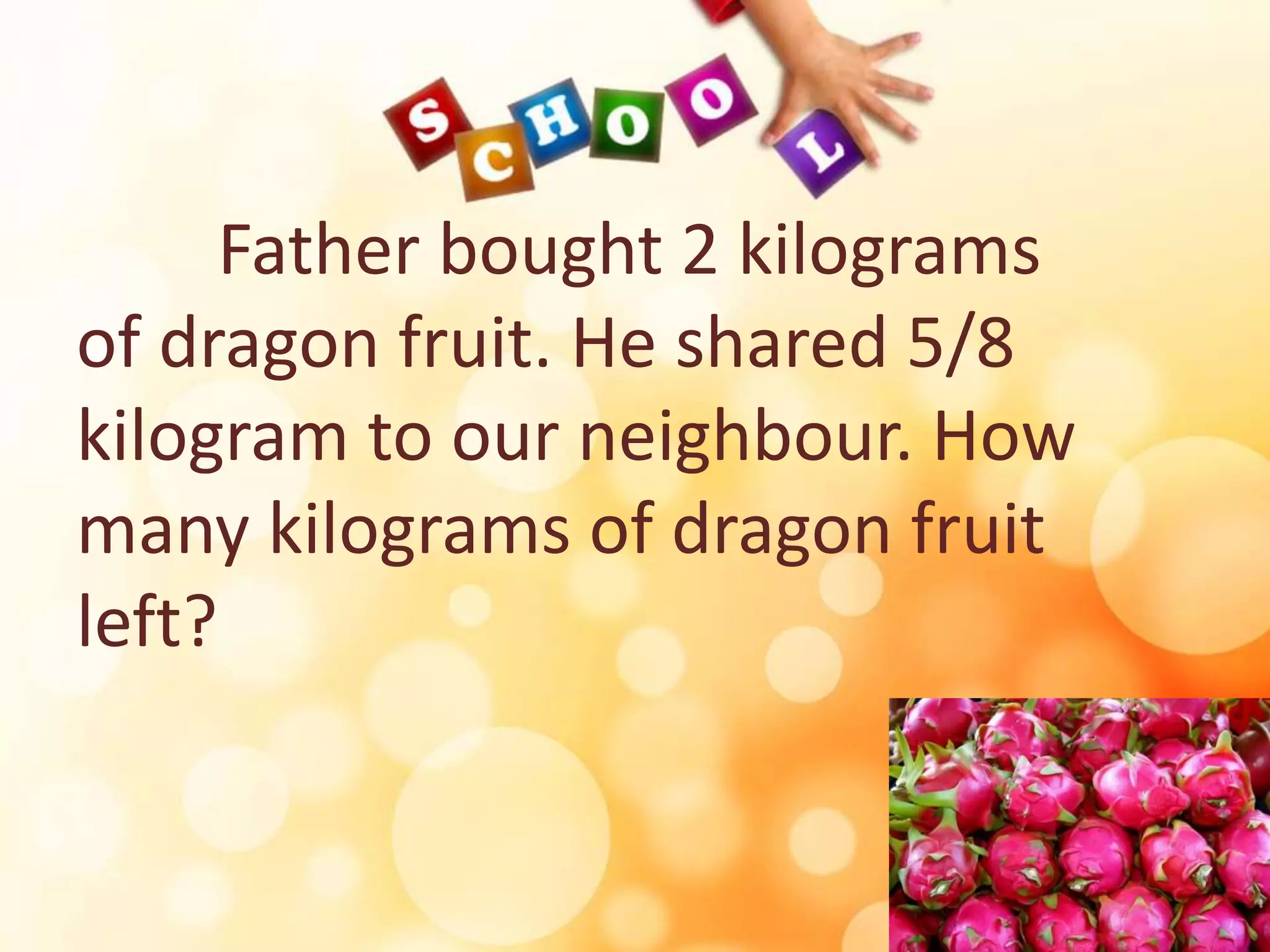 Visualizing subtraction of fraction with a whole number | PPT