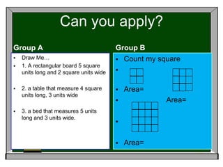 Visualizing the area of rectangle | PPTX