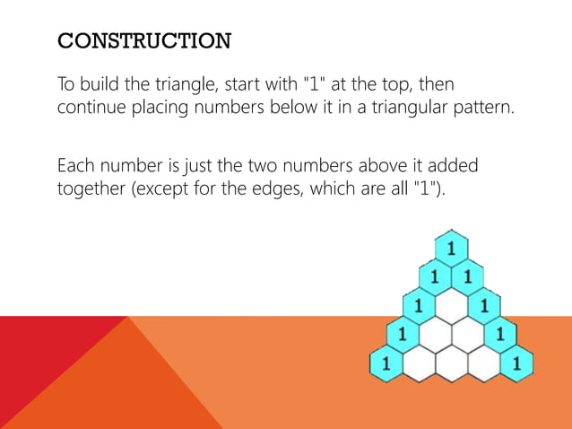 Visualizing the pascal’s triangle | PPT Visualizing the pascal’s triangle | PPT