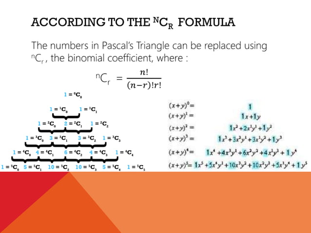 Visualizing the pascal’s triangle | PPT Visualizing the pascal’s triangle | PPT