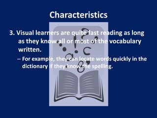 Visual Learner Characteristics