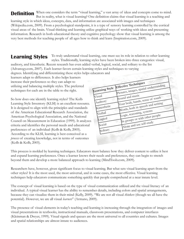 Visual learning | PDF | Education