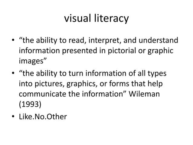 Visual literacy | PPTX