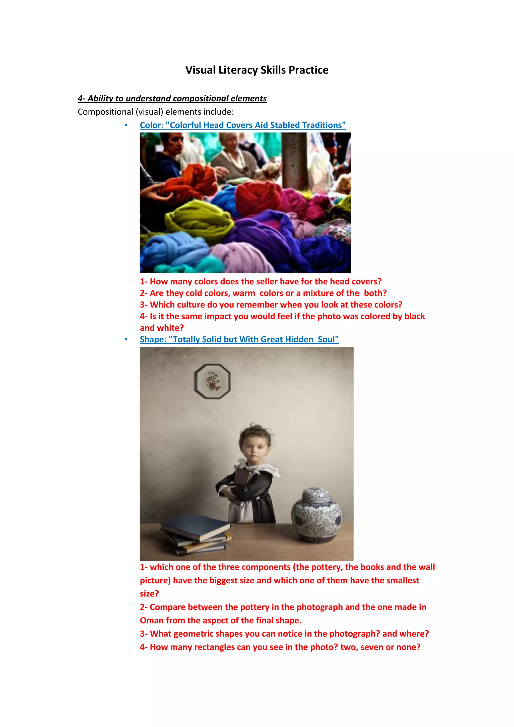 Visual literacy assessment | DOCX