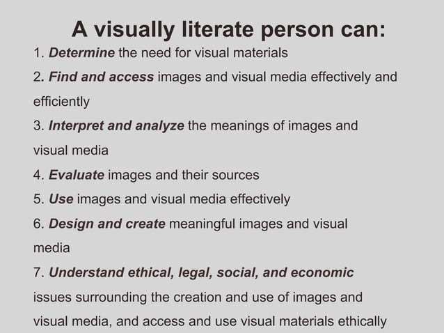 Visual Literacy | PPT