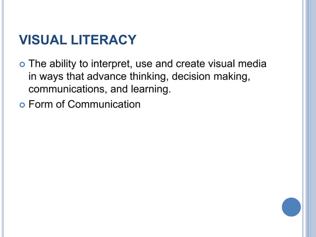 Visual literacy ppt | PPTX