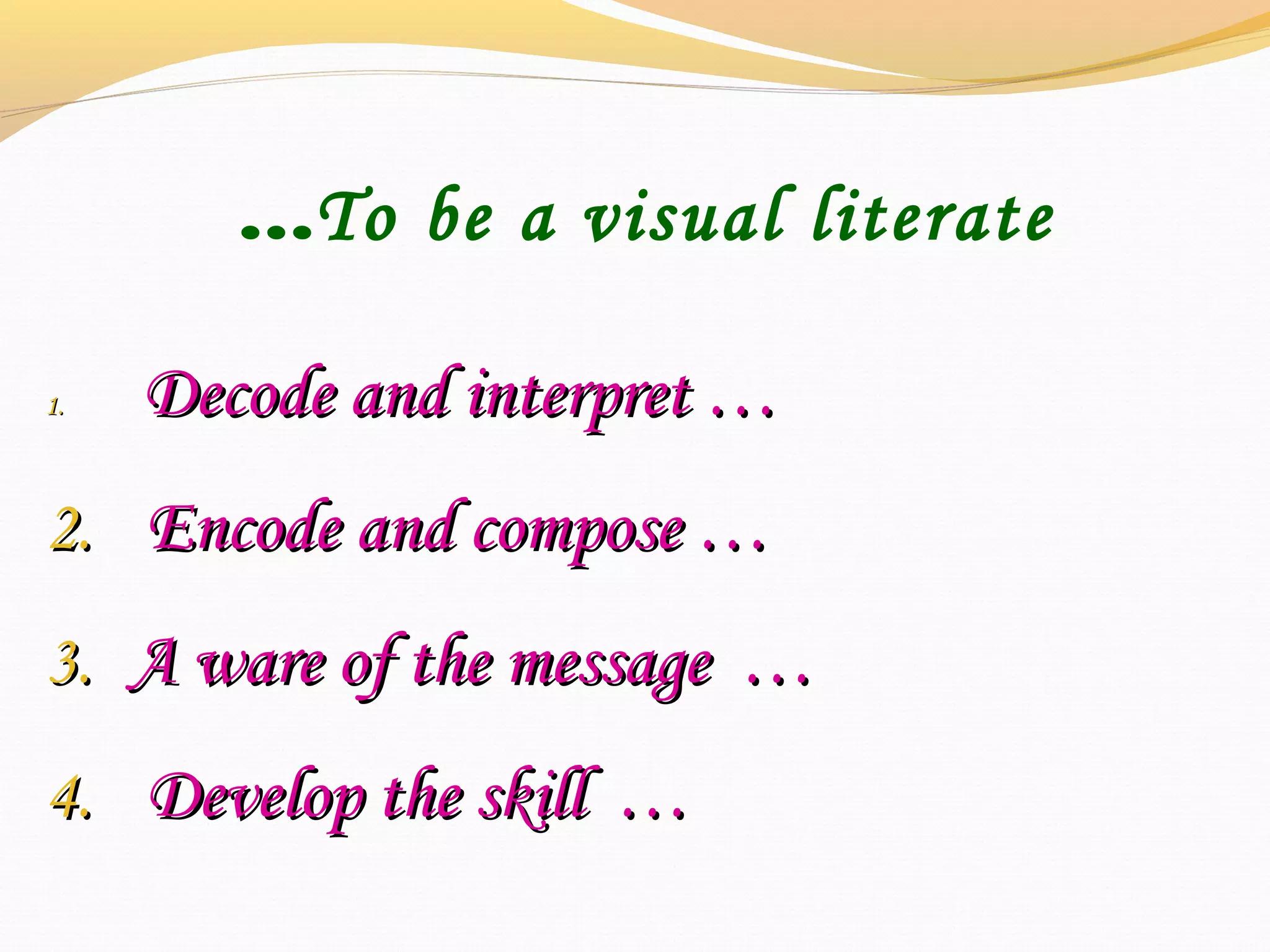 Visual literacy presentation | PPT