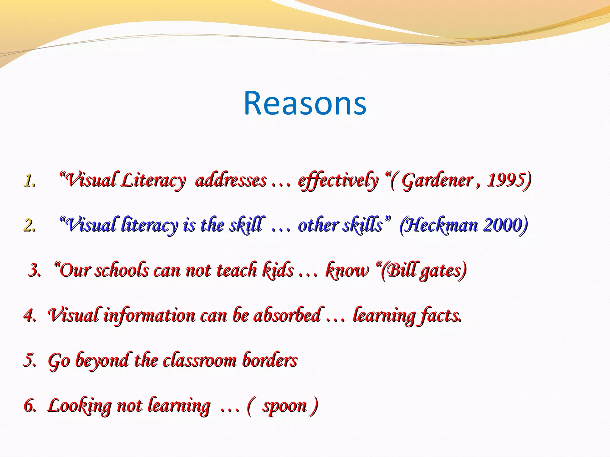 Visual literacy presentation | PPT