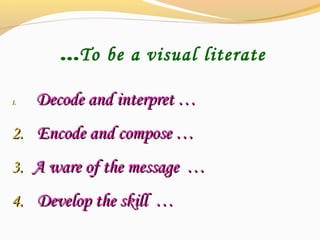 Visual literacy presentation | PPT