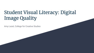 Student Visual Literacy: Digital Image Quality | PPTX | Photo Editing ...