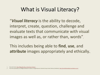 Visual Literacy - Savvy Skills Series, University of Idaho Library | PPTX