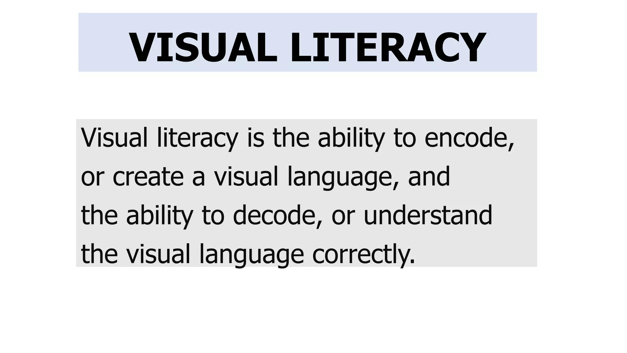 Visual literacy and types of visuals in the classroom | PPT