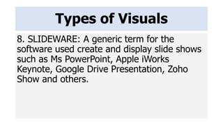 Visual literacy and types of visuals in the classroom | PPT