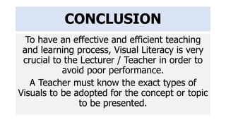Visual literacy and types of visuals in the classroom | PPT