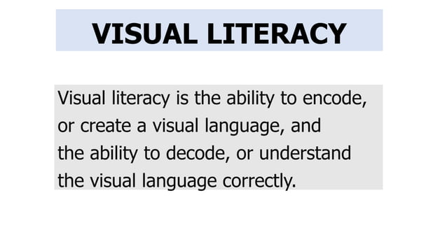 Visual literacy and types of visuals in the classroom | PPT