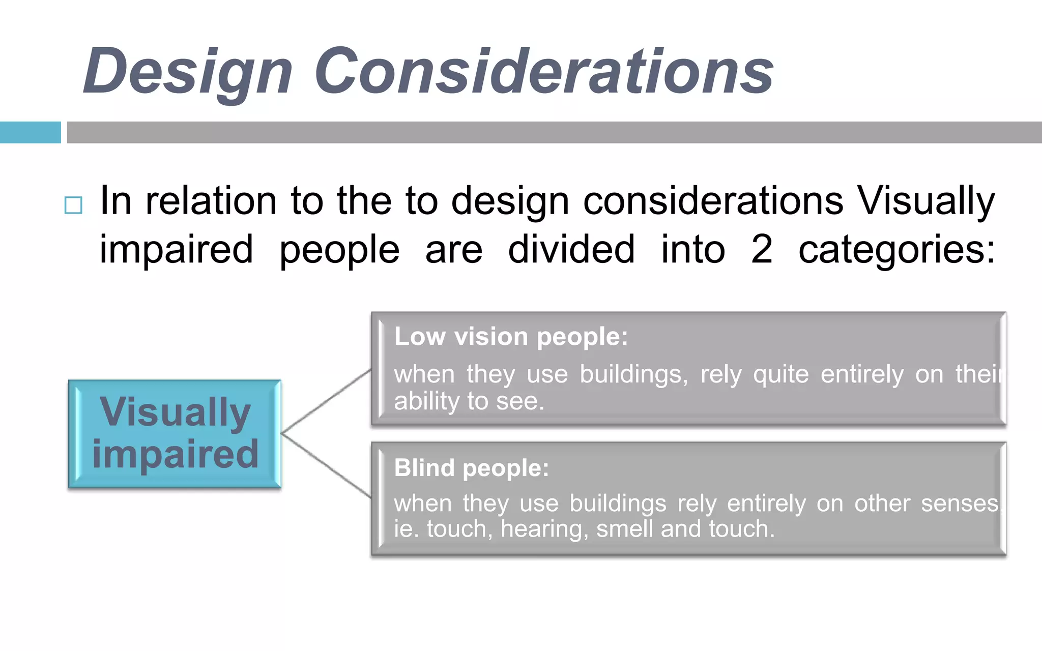 Visually impaired as a design challenge | PPTX