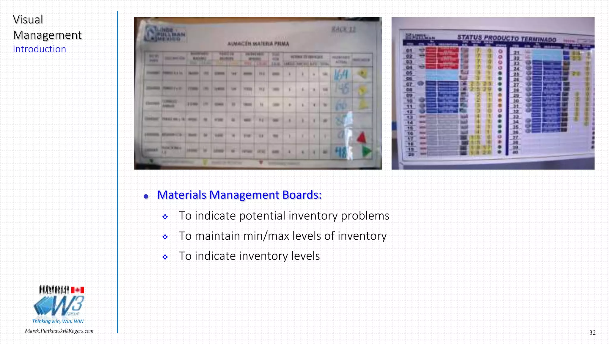Shop Floor Visual Management - November 2016 | PPTX
