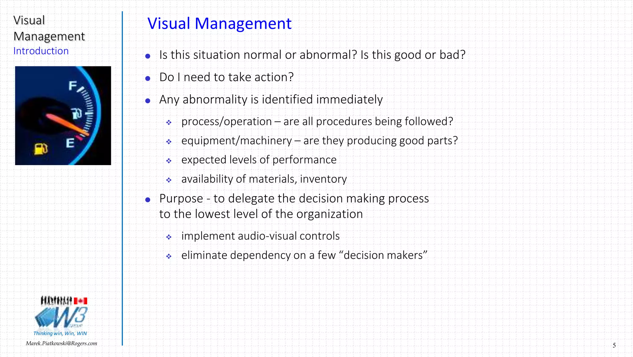 Shop Floor Visual Management - November 2016 | PPTX