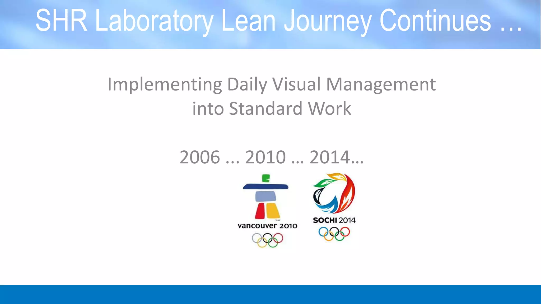 Visual management - Leadership Support for the Front Line | PPTX