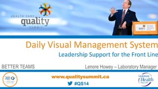 Visual management - Leadership Support for the Front Line | PPTX