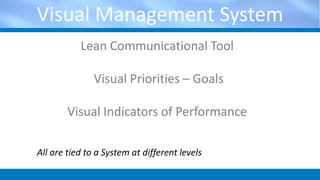 Visual management - Leadership Support for the Front Line | PPTX