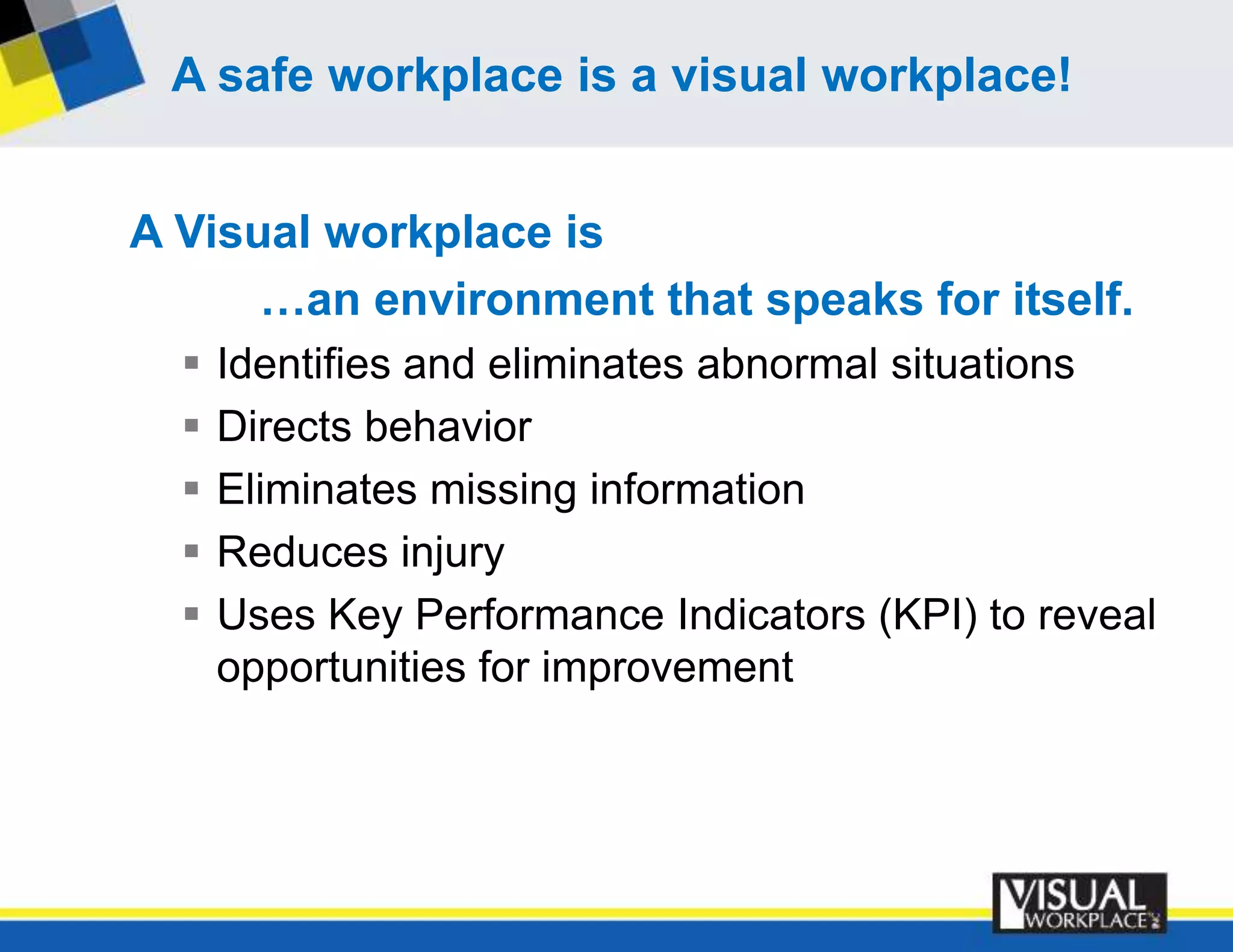 Visual Mangement & Safety in the Workplace | PPTX