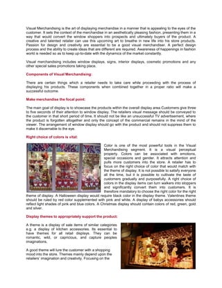 Visual merchandising | PDF