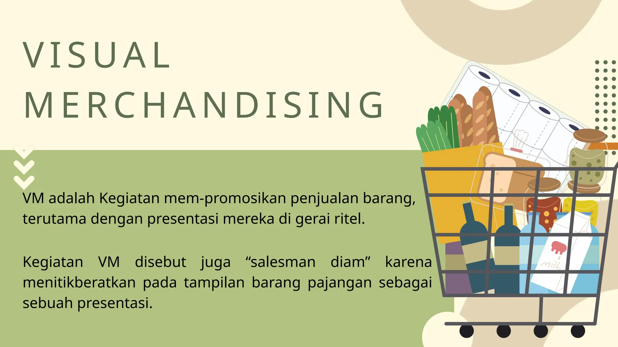 VISUAL MERCHANDISING penataan peroduk barang | PPTX