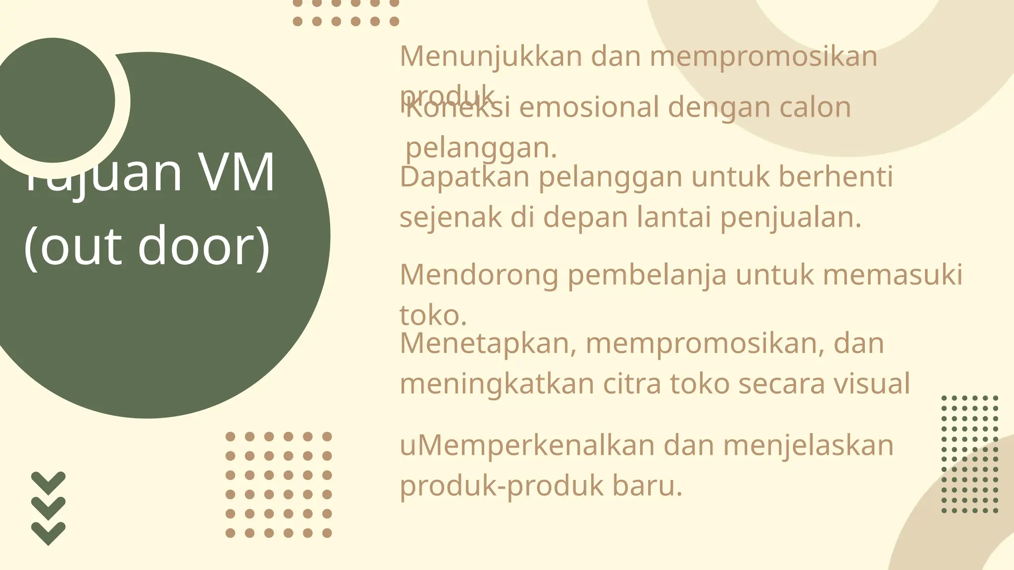 VISUAL MERCHANDISING penataan peroduk barang | PPTX