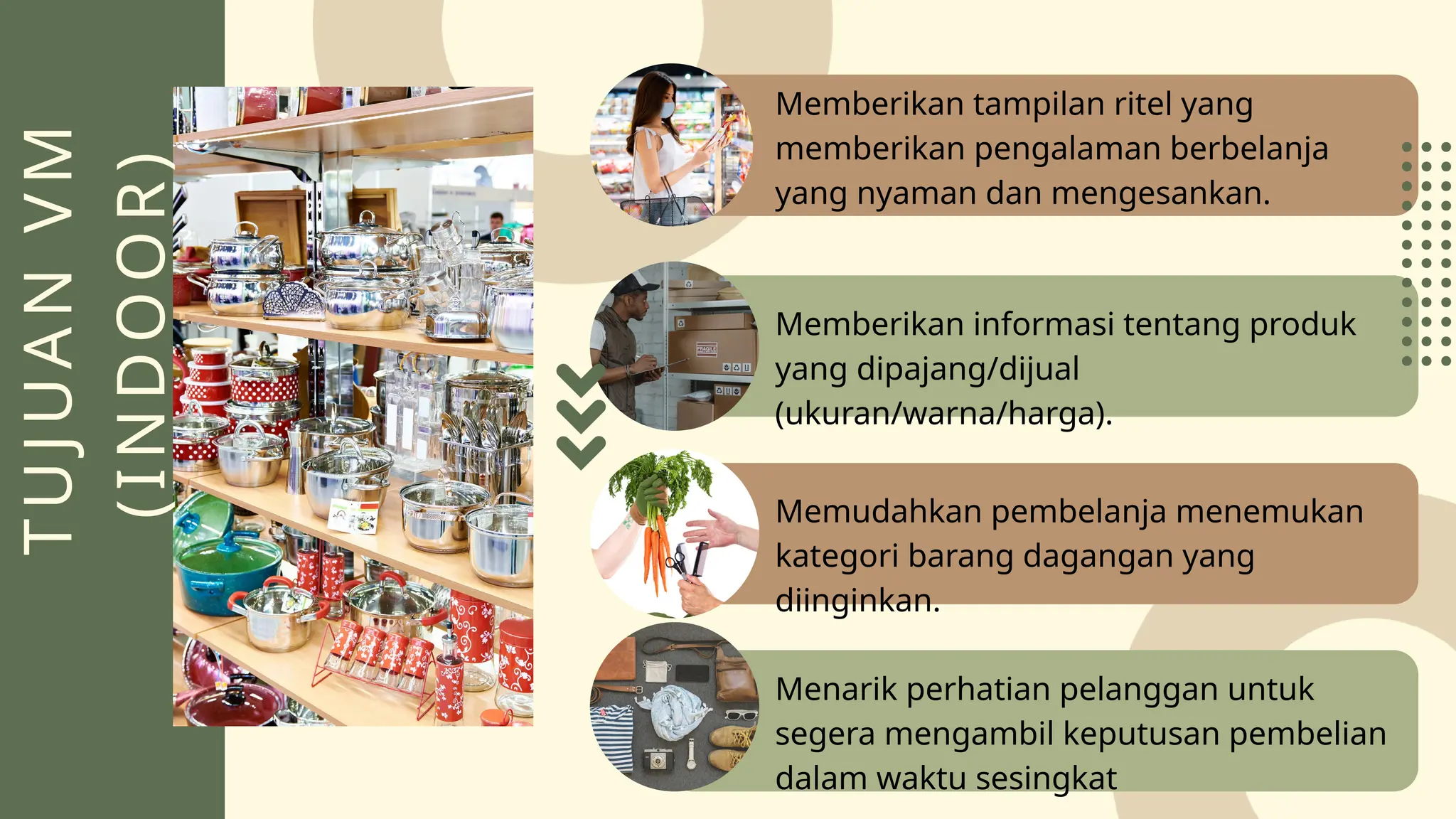 VISUAL MERCHANDISING penataan peroduk barang | PPTX