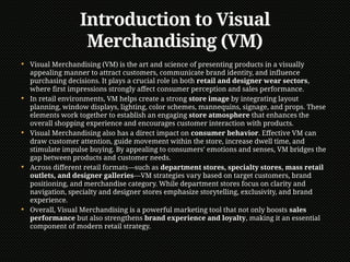 visual merchandising ppt for fashion comunocation | PPTX