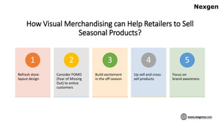 Visual merchandising ideas for marketing seasonal products in the off ...